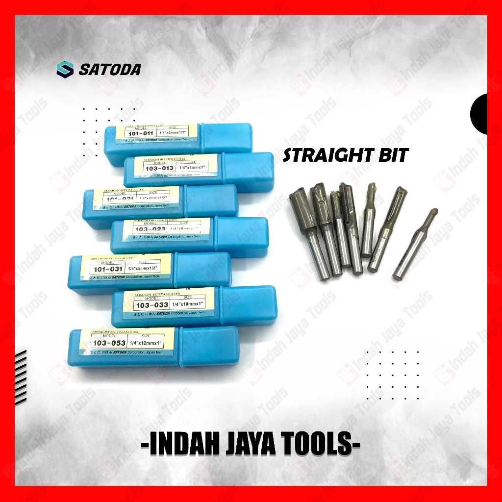 Jual SATODA Straight Bit 3 4 5 6 8 10 12 mm - Router Bit Mata Profil ...