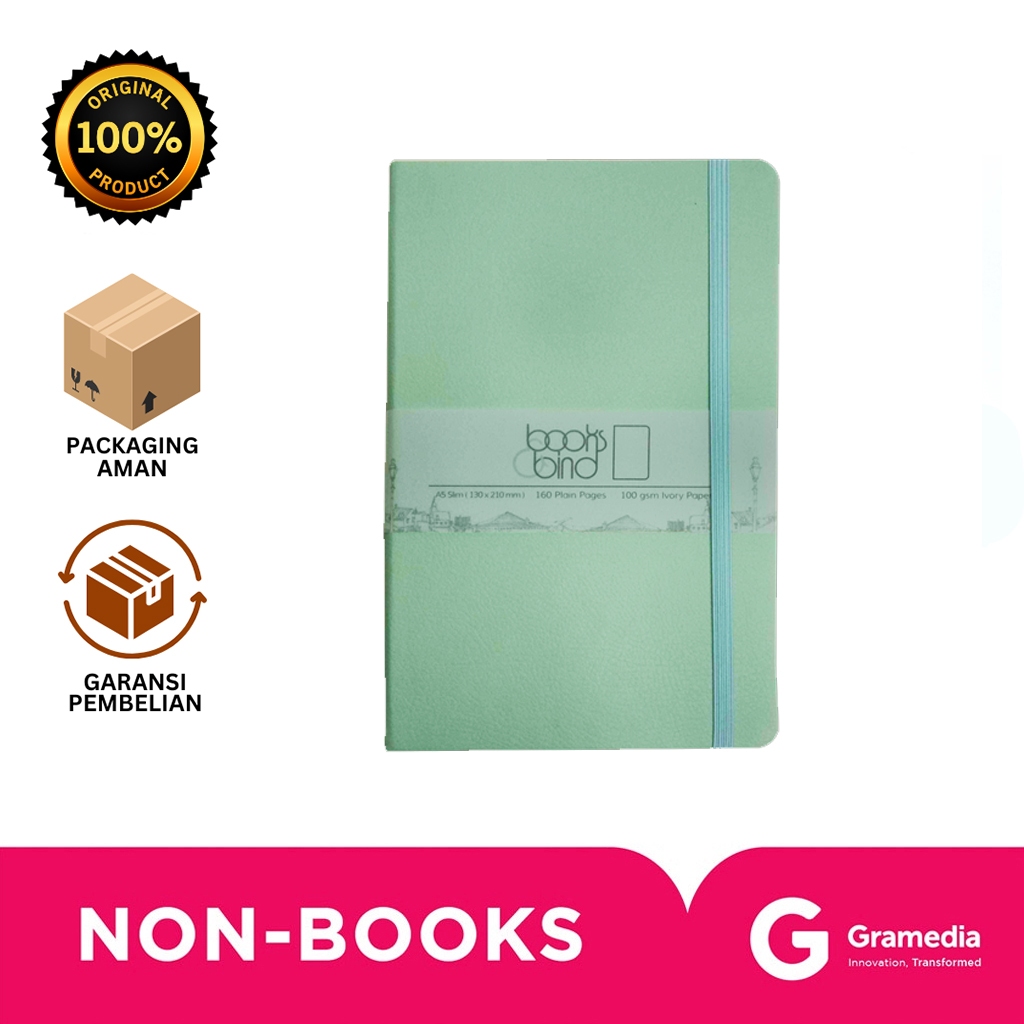Jual Gramedia Bali - BOOKS&BIND NB SIMPLE HC A5-SLIM SOFTGREEN | Shopee Indonesia