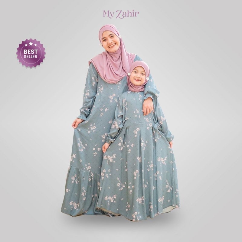 Jual My Zahir Gamis Couple Ibu dan Anak Najwa Dress Busui Friendly Bahan Rayon Viscose Size M ...