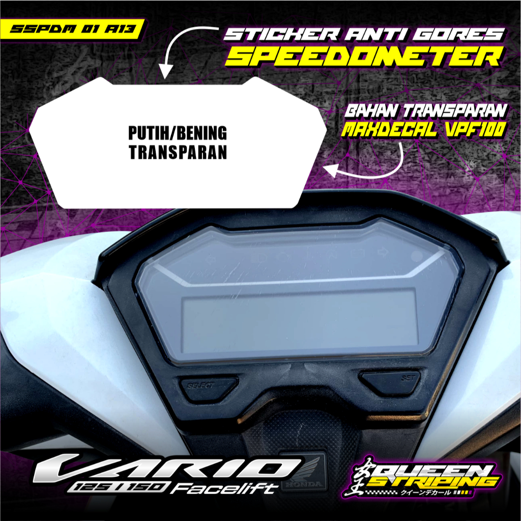 Jual Stiker Transparan Speedometer Vario 125/150 Led New - Stiker ...