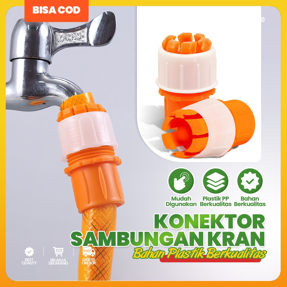 Jual Sambungan Kepala Slang Keran Air Pengunci Konektor Selang Kran ...