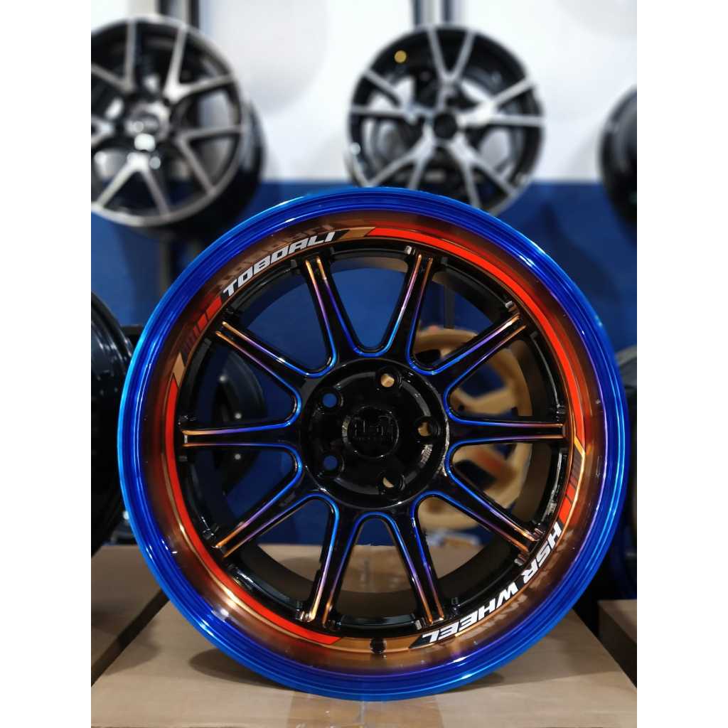Jual velg mobil racing keren hsr TOBOALI ring17 hole 5 rainbow buat ...