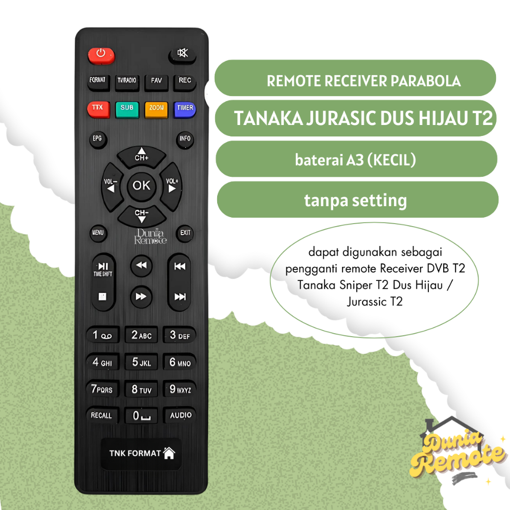 Jual Remote Stb Dvb-T2 Tanaka Sniper Jurassic Set Top Box T2 DVB ...