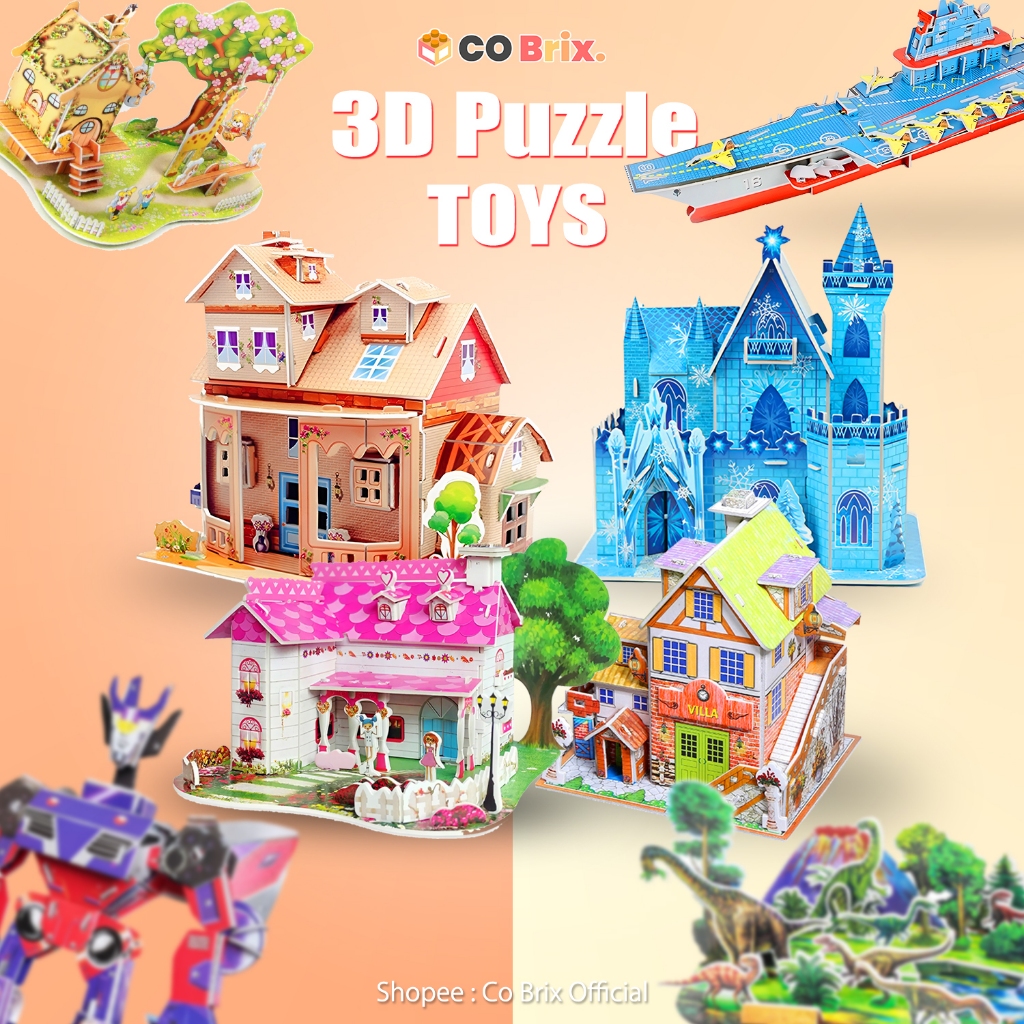 Jual (COD) 3D Puzzle Mainan Edukasi Anak Remaja Cowok Cewek Pajangan ...