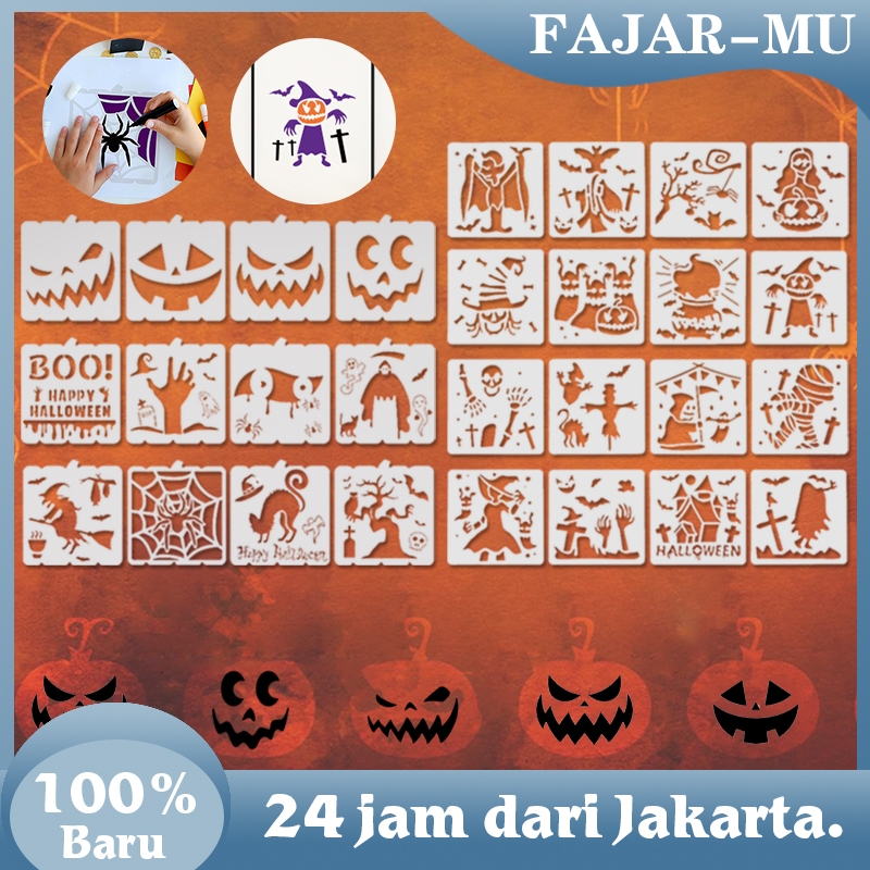 Jual Plastic Stencil 1 Set Halloween Art Stencil Stensil Dekorasi Motif ...
