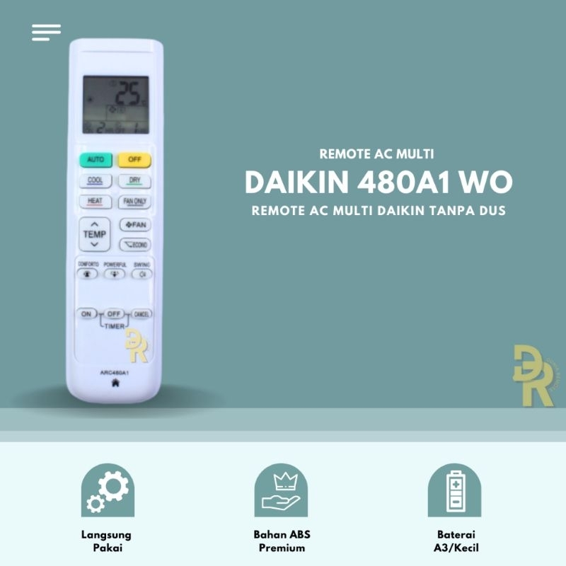 Jual REMOTE AC DAIKIN MULTI UNIVERSAL | Shopee Indonesia