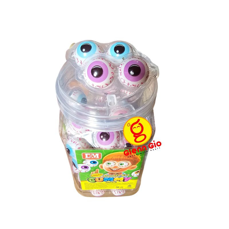 Jual Permen Lunak Bola Mata Double Eye Gummy DSM toples isi 30 pcs ...