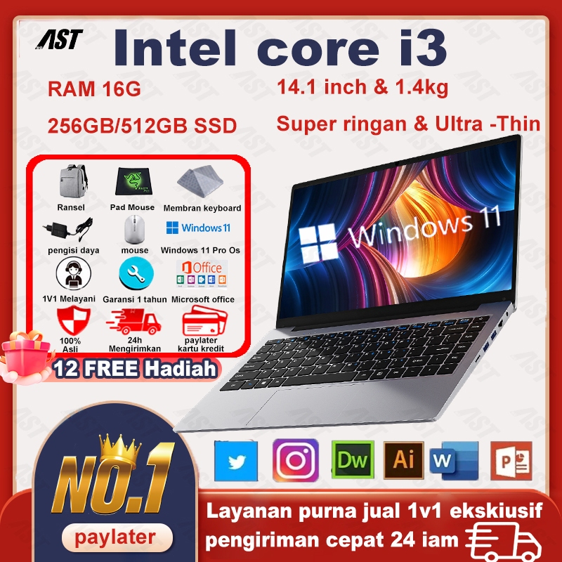 Jual CNAST - Laptop Baru15.6" Intel Core i3-5005u RAM16G+512GB SSD ORI ...