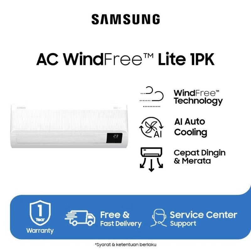 Jual SAMSUNG AC WindFree Lite 1 PK Air Conditioner AR10CYFAAWKNSE | Shopee Indonesia