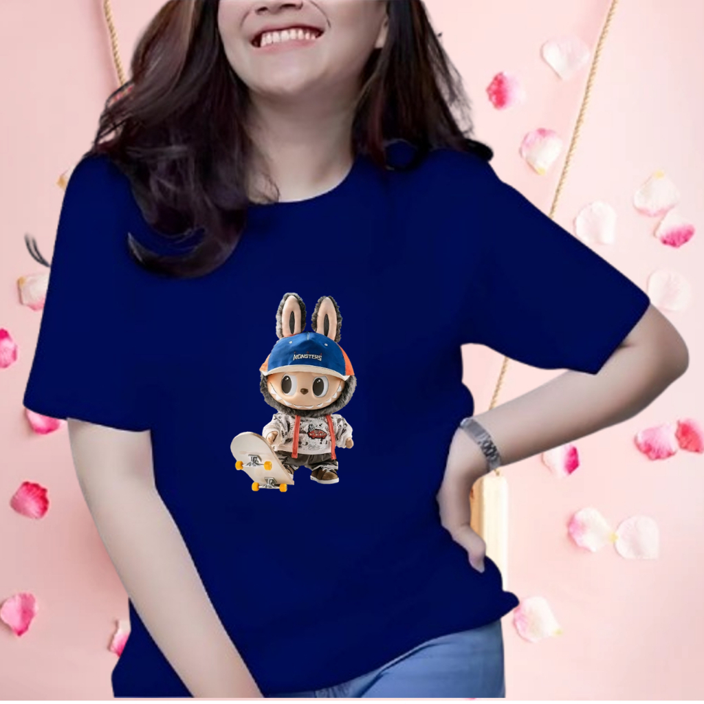 Jual Baju Kaos Labubu Skate Fashion Kaos Wanita Korean Style Lengan ...
