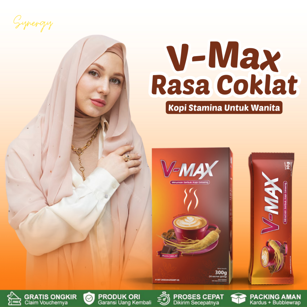Jual V-MAX Kopi Gingseng Rasa Coklat Kopi Kuat wanita Kopi kuat tahan ...