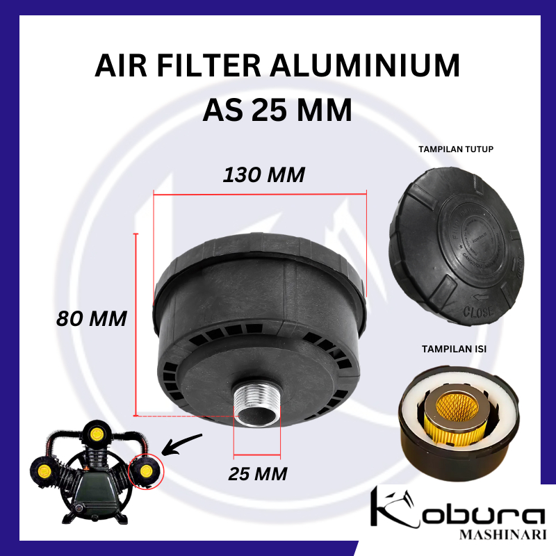 Jual Air Filter Saringan Hawa Aluminium as 25 mm Kompressor Angin ...
