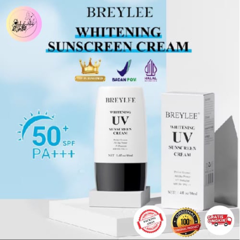 Jual BREYLEE Whitening UV Sunscreen Cream Spf 50/Sunscreen Cream isi ...