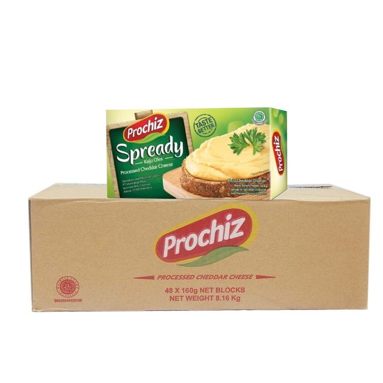 Jual Prochiz Spready Cheese Spread Keju Oles 160gr 1 DUS isi 48pcs ...