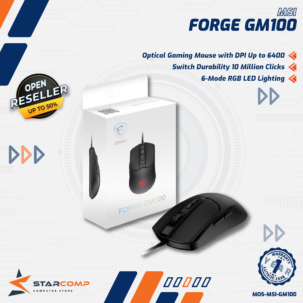 Jual MSI FORGE GM100 Gaming Mouse | Shopee Indonesia