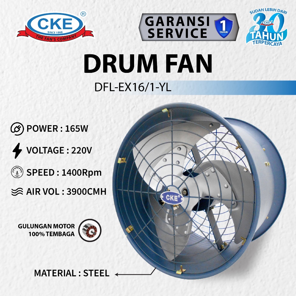 Jual Drum Fan Extra Low Noise 16 Inch Blower Tabung Blower Gedung ...