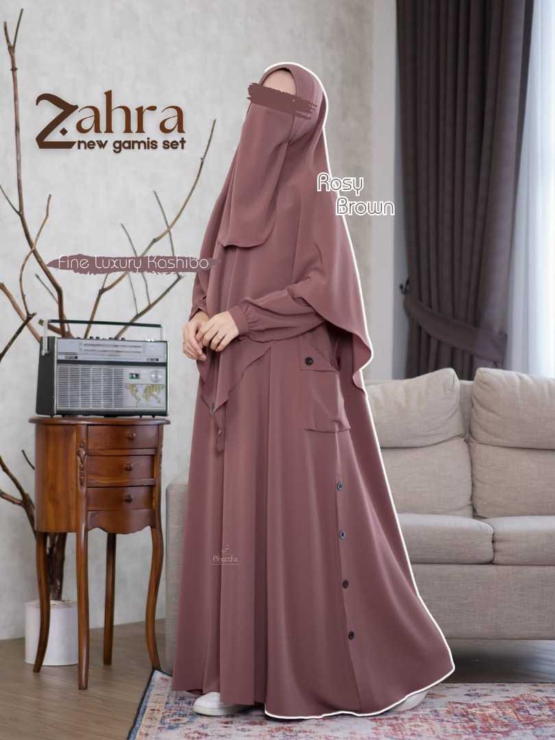 Jual Zahra gamis set by Shazfa | Gamis set syari khimar cadar premium ...