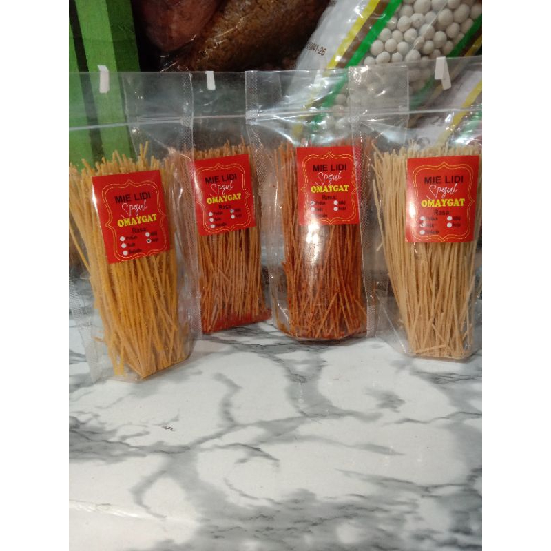 Jual MIE LIDI UKURAN BESAR ADA RASA BALADO,KEJU,DAN ASIN BERAT 90 GRAM ...