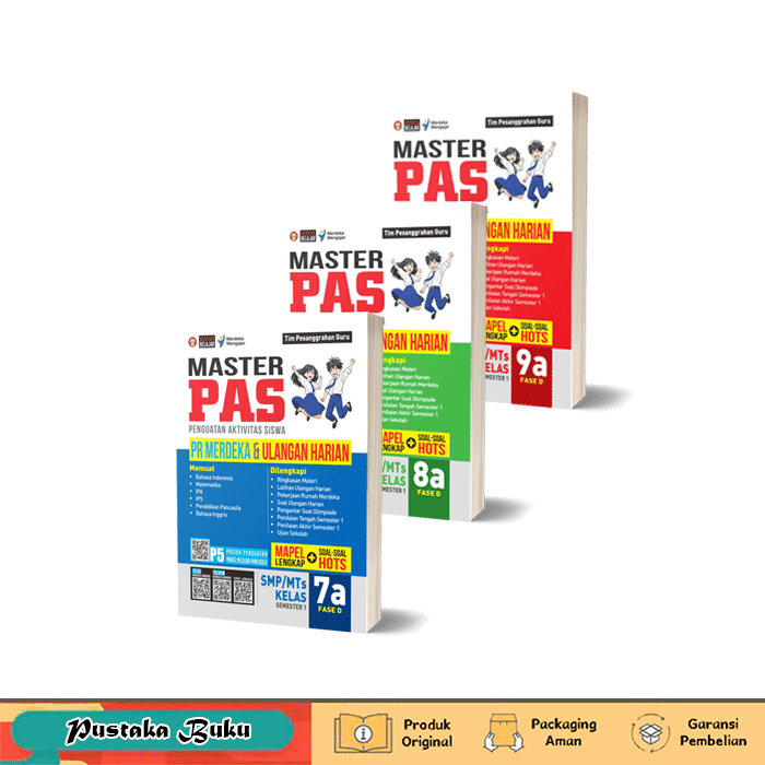 Jual Buku Master PAS SMP/Mts Kelas 7/8/9 Semester 1 Buku PR dan Ulangan Harian Kurikulum Merdeka ...