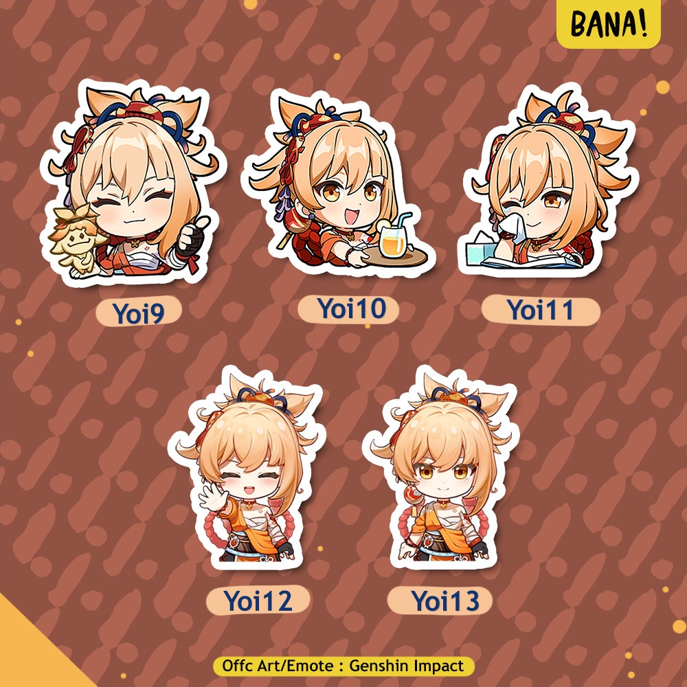 Jual Stiker Genshin Impact YOIMIYA Sticker ANIME Waterproof Bijian ...