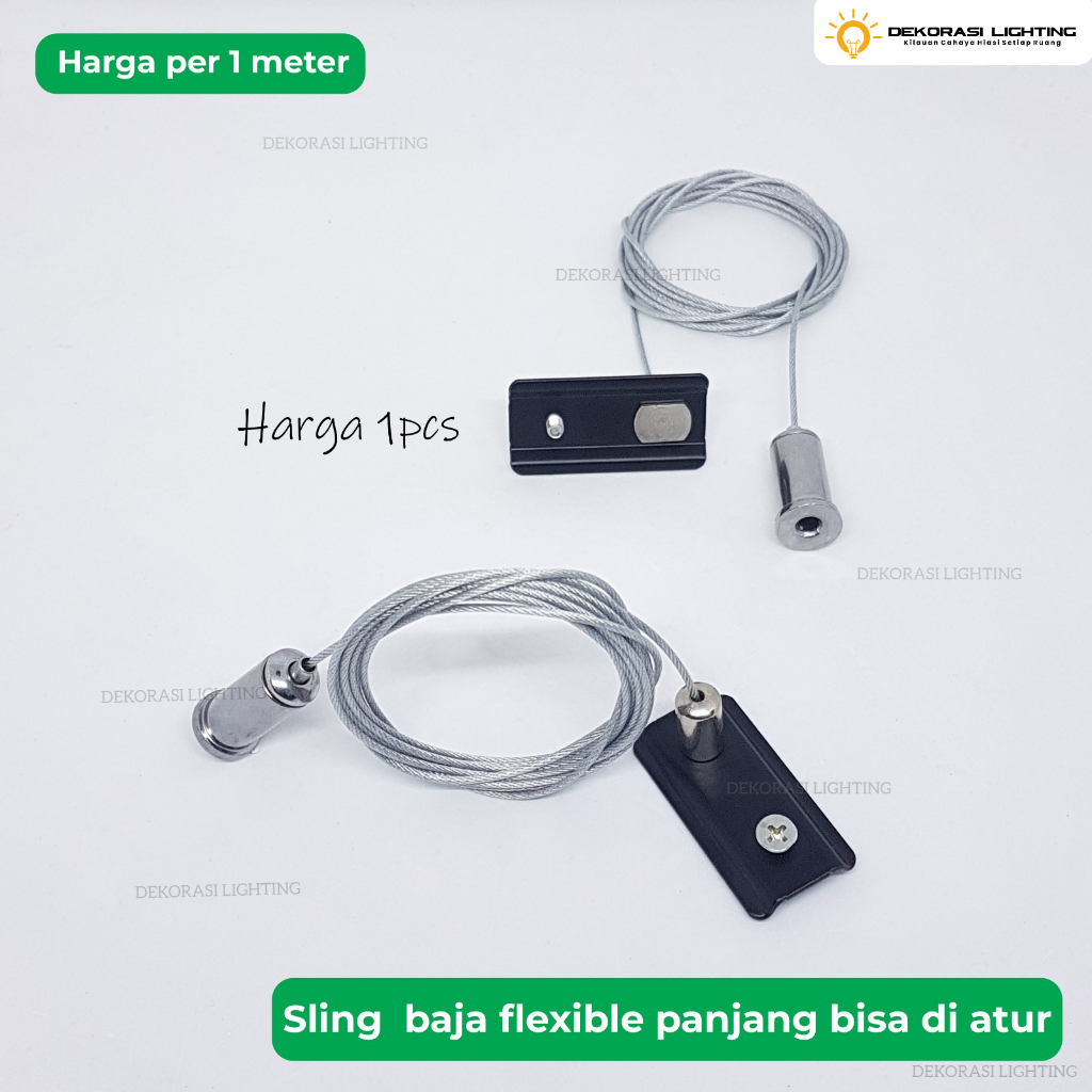 Jual Sparepart sling baja untuk lampu gantung rell magnetic spotlight ...