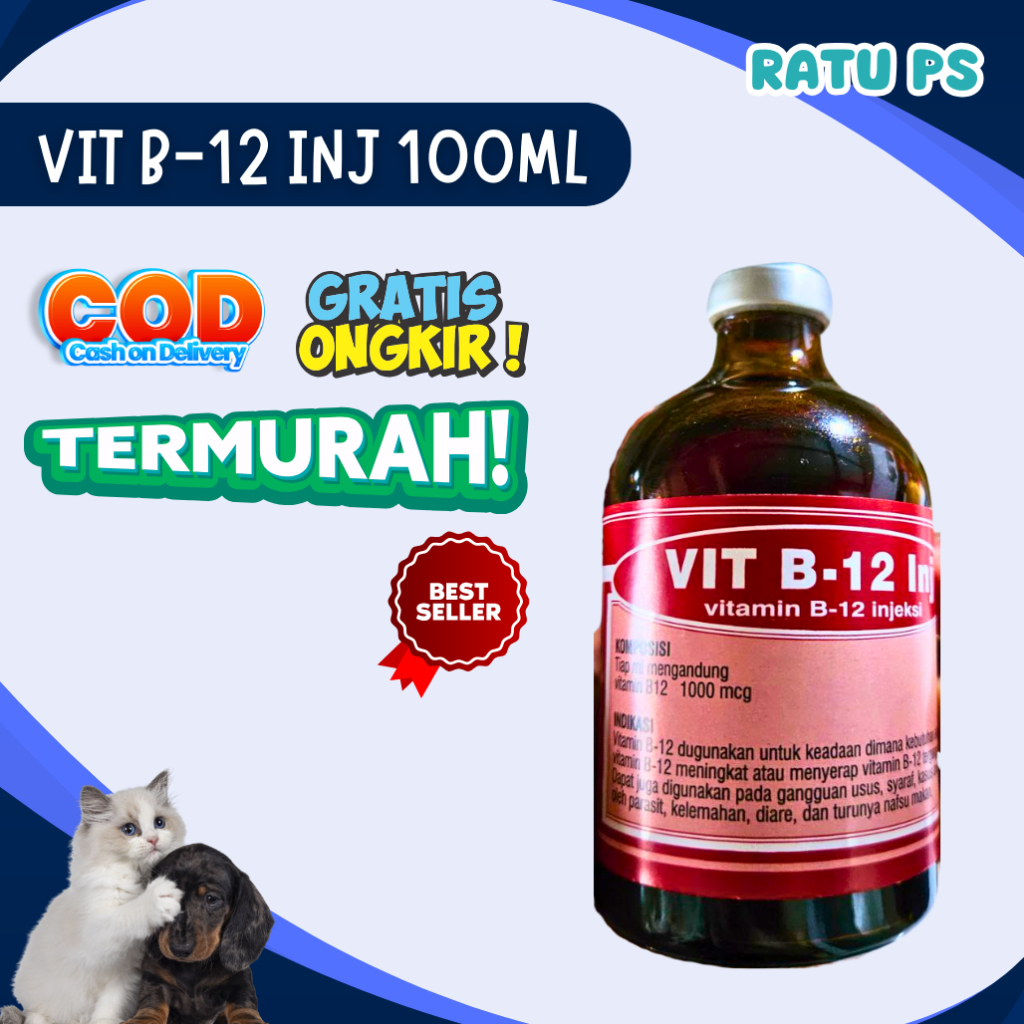 Jual Vit B12 Injeksi - Vit B12 Ternak - Vit B12 Untuk Menambah Energi ...