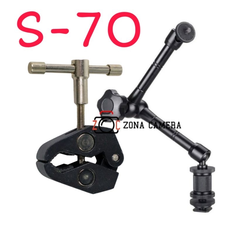 Jual Matvel Articulating Magic Arm + Super Clamp DLSR LCD Flash Universal Penjepit Stand Tripod ...