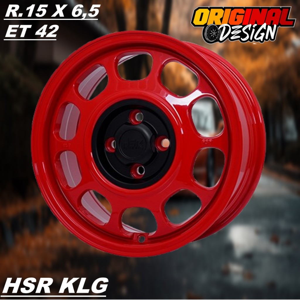 Jual Velg HSR KALENG R15 RED/MERAH ring 15 lubang baut 4 avanza, brio ...