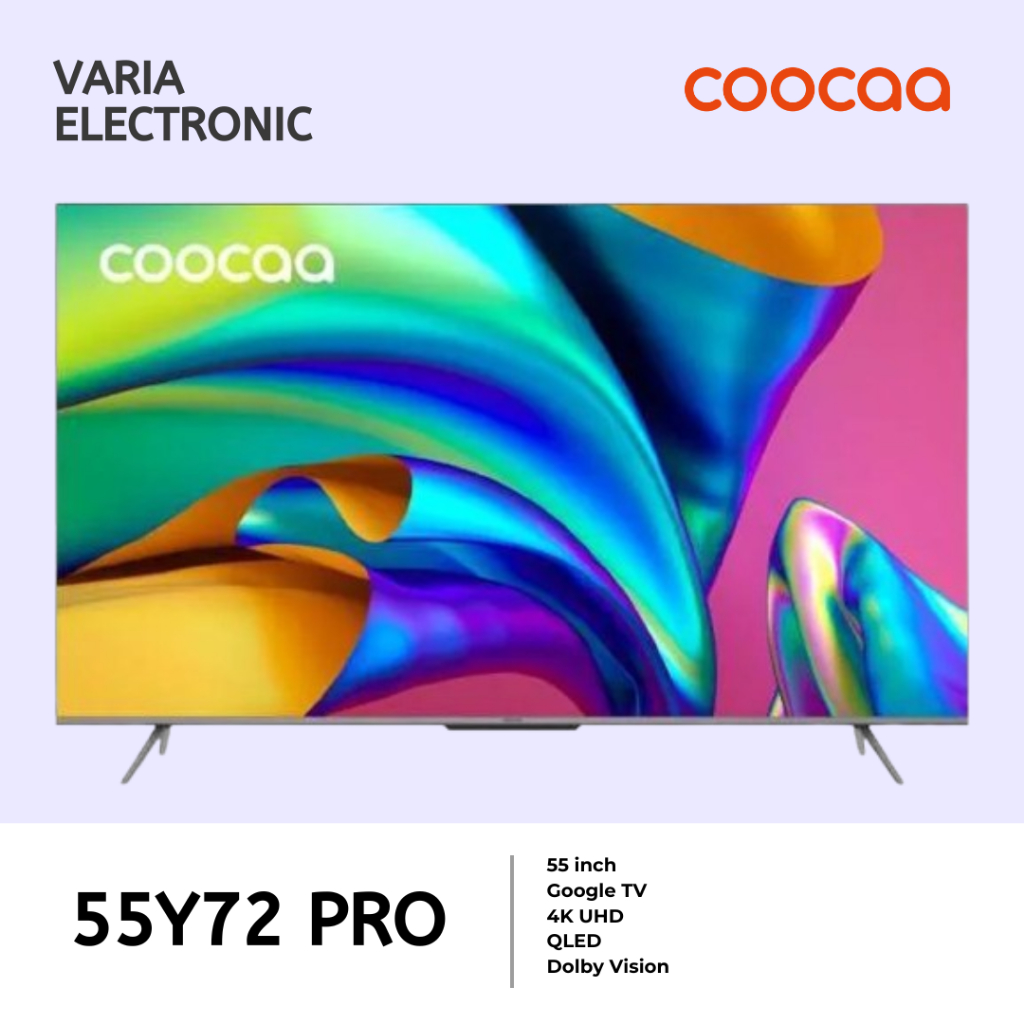 Jual LED TV COOCAA 55 Inch 55Y72 Pro 4K UHD QLED Google TV | Shopee ...