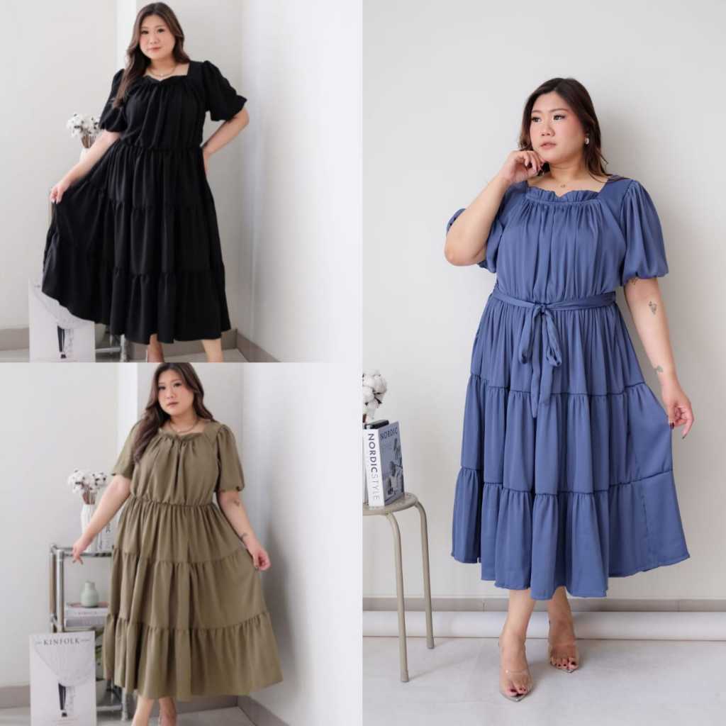 Jual Dress Nora Bigsize Plussize Jumbo Bigwell | Shopee Indonesia