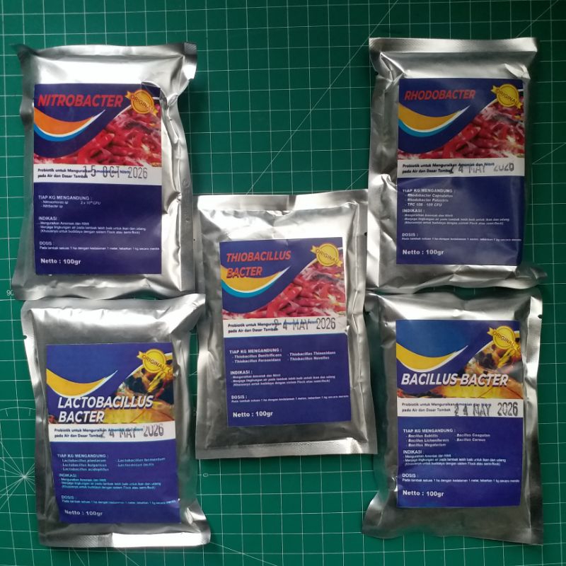 Jual Probiotik bioflok kolam ikan lengkap 5in1 500gr bakteri kolam ...