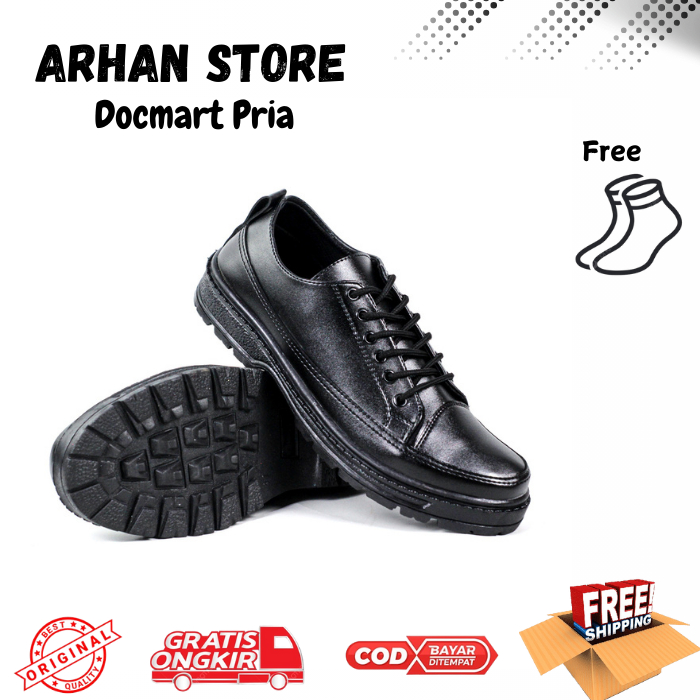 Jual WORKING Sepatu Formal Docmart Pria | WORKING Docmart Hitam Glossy ...