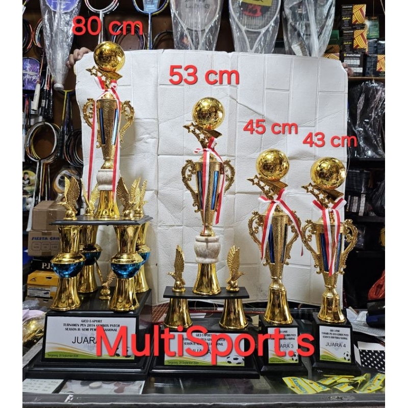 Jual PIALA TROPHY PAKET ISI 4 PIALA BOLA BADMINTON TENIS MEJA VOLLY ...