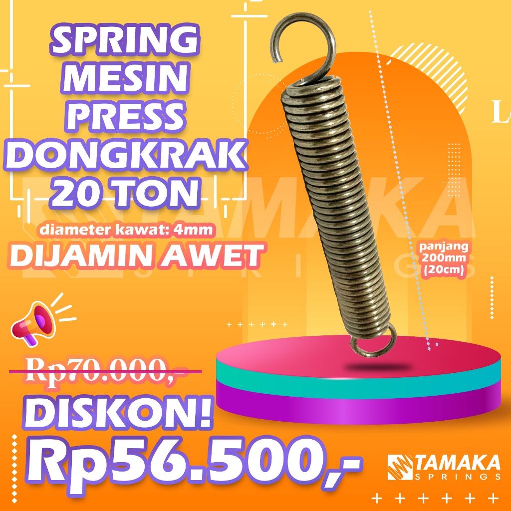 Jual Per Spring Pegas Tarik Mesin Press Dongkrak 20 - 25 Ton | Shopee ...