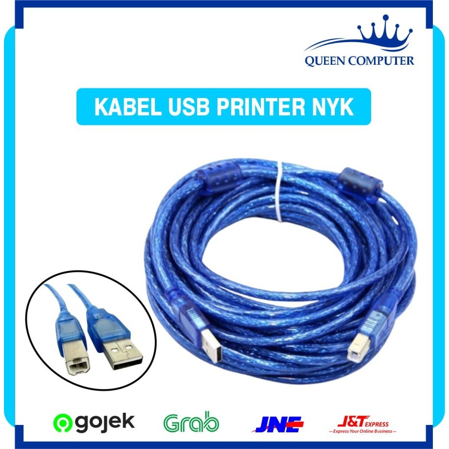 Jual KABEL USB PRINTER NYK 1.5M / 3M / 5M / 10M KABEL DATA USB PRINTER ...