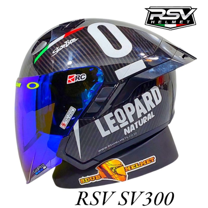 Jual RSV HELM SV300 SOLID CARBON - DOUBLE VISOR - HALF FACE - RSV SV300 ...