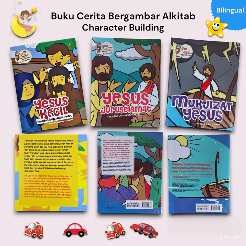Jual Cerita Alkitab Bergambar Anak Bilingual Edukasi Pembentuk Karakter ...
