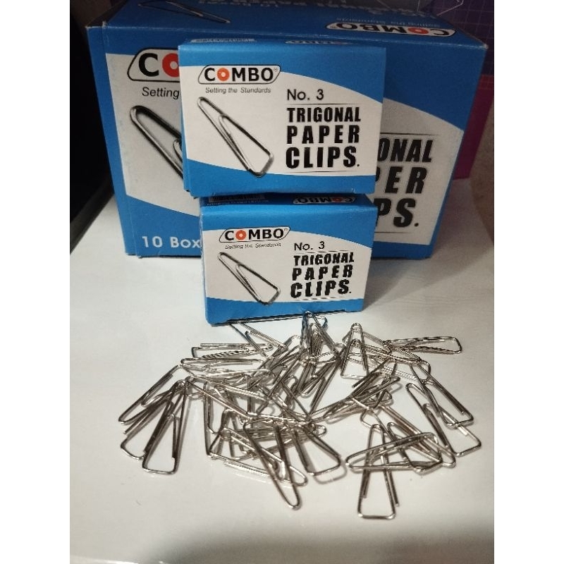 Jual ( 1 pak kecil) PENJEPIT KERTAS / PAPER CLIP KECIL / TRIGONAL PAPER ...