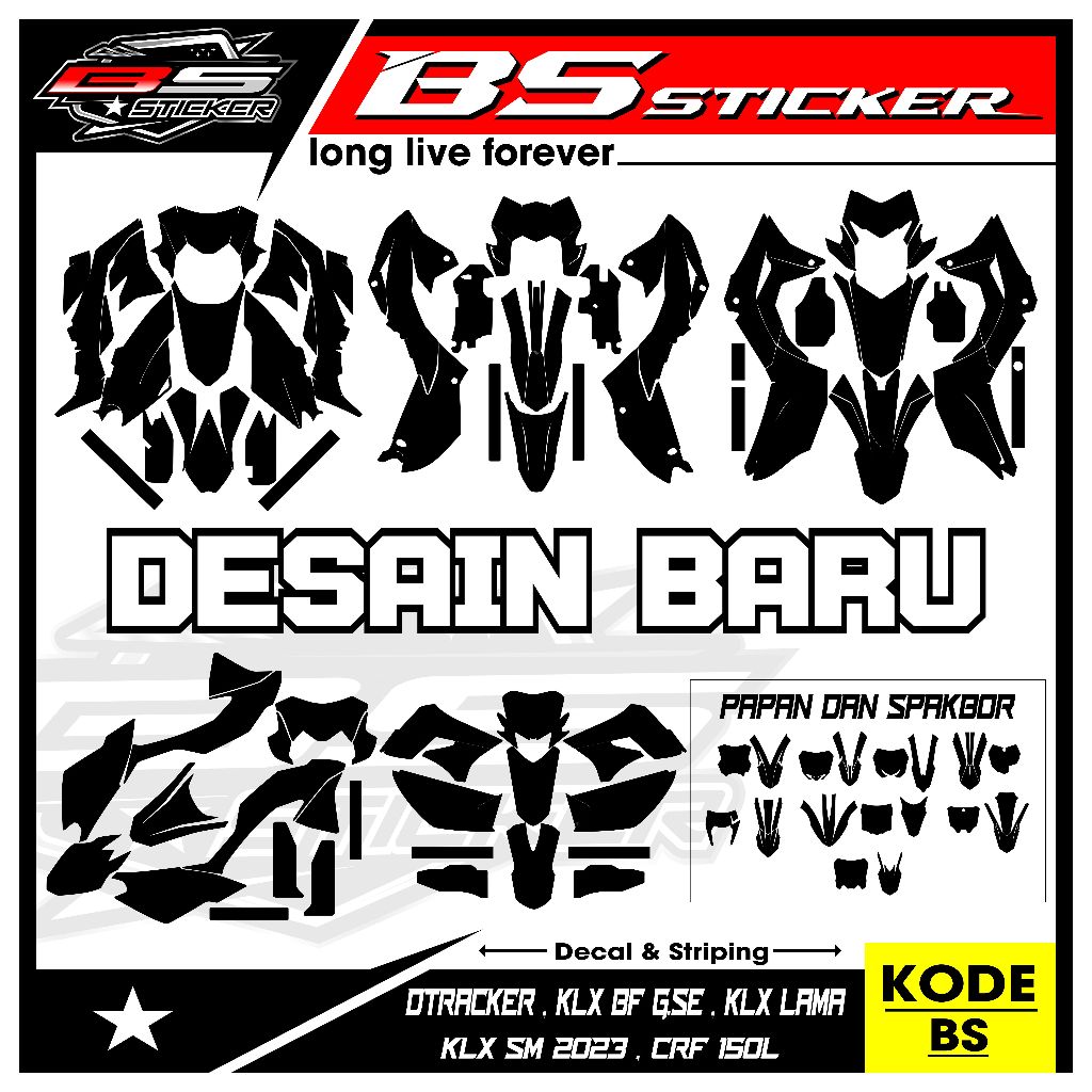 Jual Sticker Decal Full Body CUSTOM BEBAS-Desain Suka-Suka. BS.01 ...