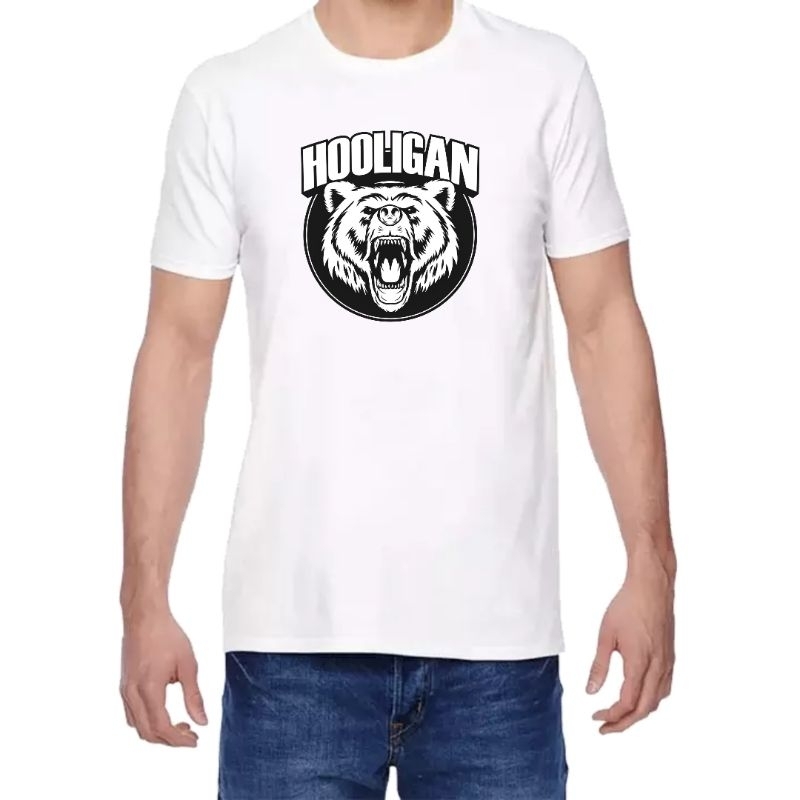 Jual kaos hooligans tshirt bear hooligans 100% catton combed 30s sablon ...