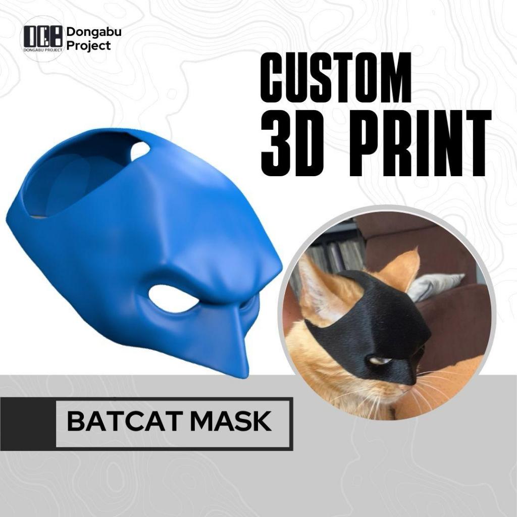 Jual Custom 3D Printing Cetak 3D Topeng Kucing Batcat Bisa Request ...