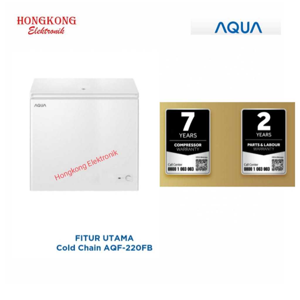 Jual Chest Freezer AQUA AQF-220FB Cooler Box | Shopee Indonesia