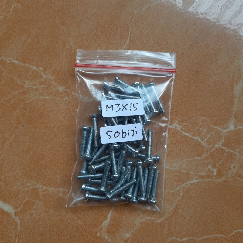 Jual TRG Baut JP 3mm m3x15 50 Biji | Shopee Indonesia