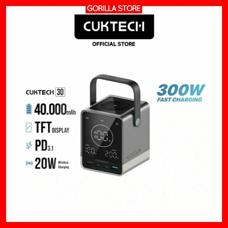 Jual CUKTECH 30 Power Bank 40000mAh 300W MAX | Shopee Indonesia