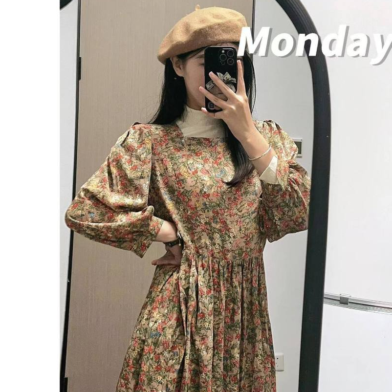 Jual Dress Smile Dress Maxi Dress Bunga M18 | Shopee Indonesia