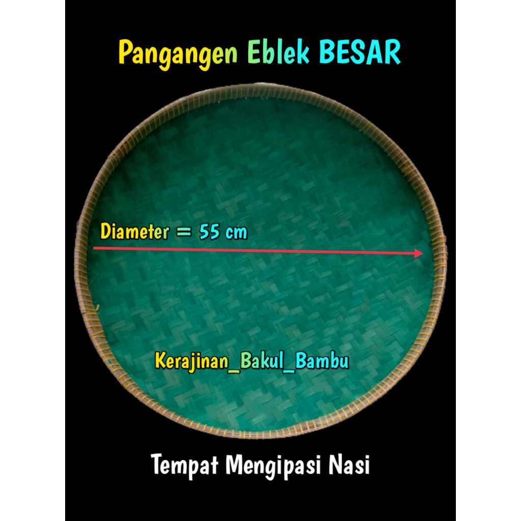 Jual PANGANGEN BAMBU Ukuran BESAR Diameter 58 cm Eblek nasi tempat ...