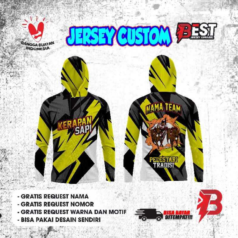 Jual JERSEY KERAPAN SAPI CUSTOM DESAIN | Shopee Indonesia