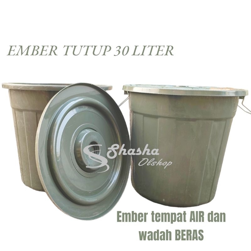 Jual promo!!! ember 30 Liter tutup polaris / bak air plastik Jumbo | Shopee Indonesia