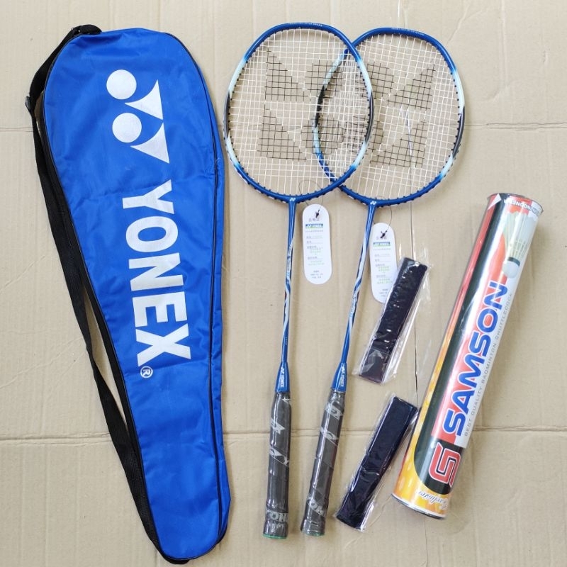 Jual Raket badminton lokal senyawa 21 LBS paket komplit 2 RAKET 2 GRIP ...