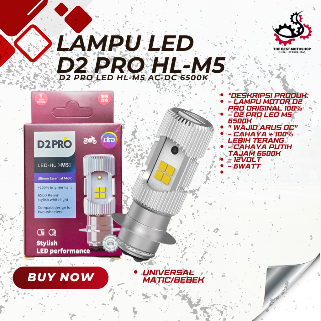Jual LED DEPAN MOTOR LAMPU LED D2 PRO M5 LED 2 SISI LAMPU LED DEPAN ...